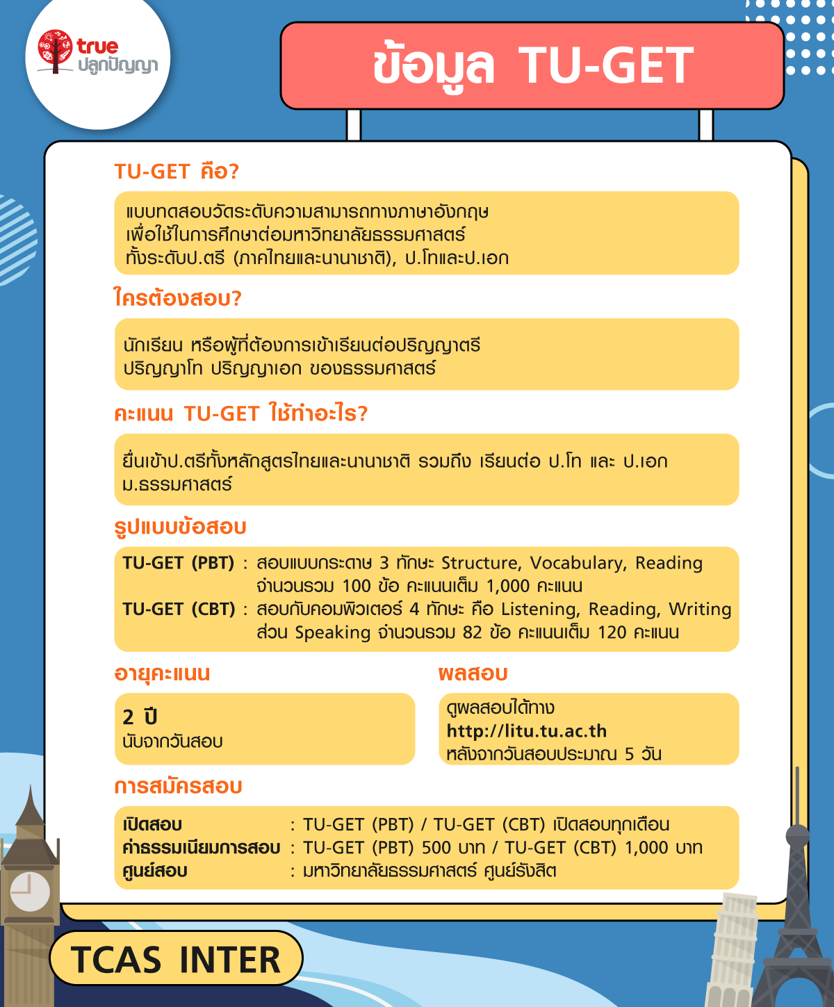 ข้อมูล TU-GET